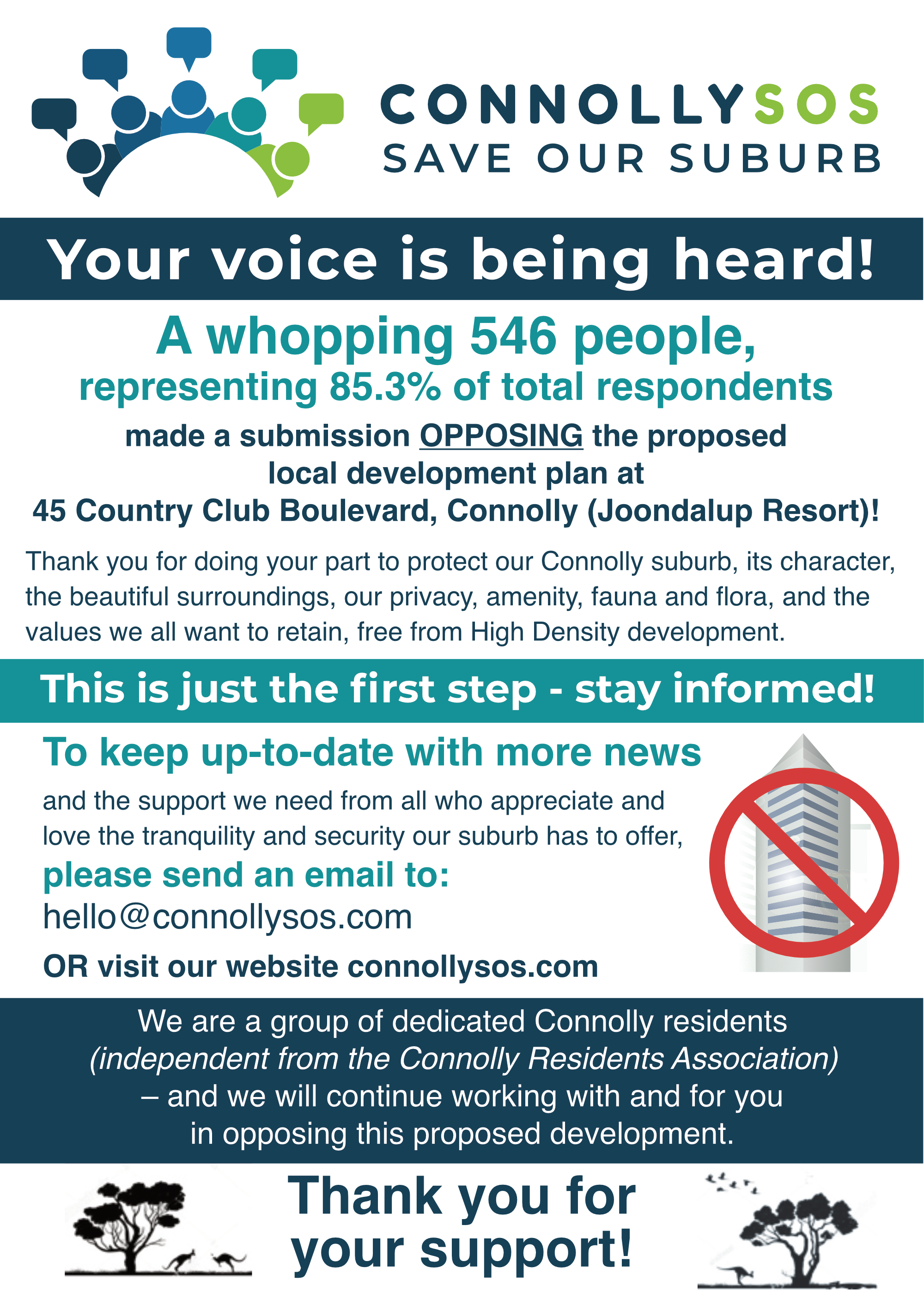 Your voice is being heard! (+ Flyer 2) – Connolly SOS